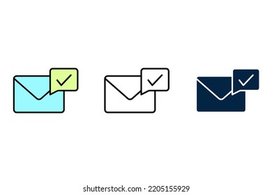 Inbox Receive Mail Concept Line Icon Stock Vector (Royalty Free ...