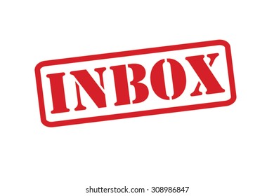 Vektor Stok Inbox Red Rubber Stamp Over White (Tanpa Royalti) 308986847 ...