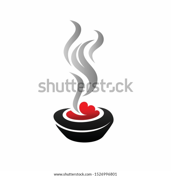Incense Logo Gust Smoke Stock Vector (Royalty Free) 1526996801