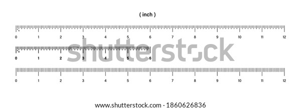 Inch Rulers Vector Isolated Ruler Elements Stock Vector (Royalty Free ...
