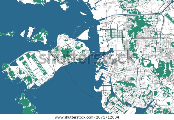 Incheon Vector Map Detailed Map Incheon Stock Vector (Royalty Free ...