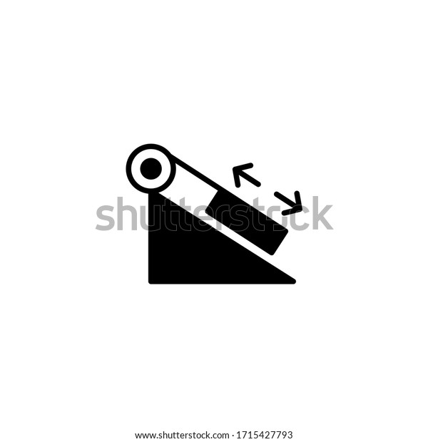 Inclined Plane Vector Icon Black Solid Stock Vector (Royalty Free ...