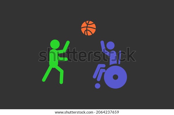 Inclusion Diversity Concept Colored Pictograms Children Stock Vector ...