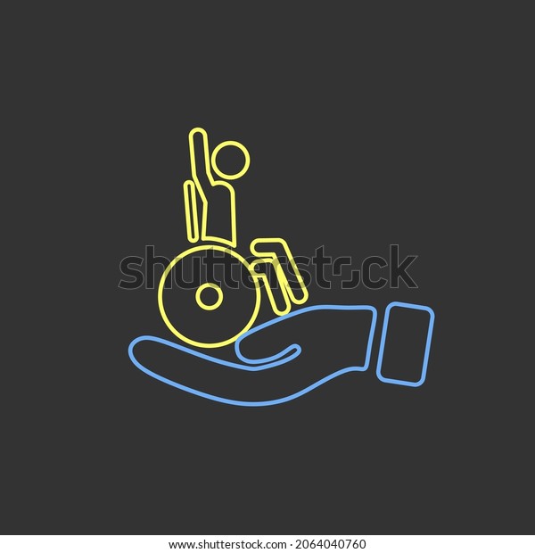 Inclusion Diversity Concept Pictogram Person Wheelchair Stock Vector ...