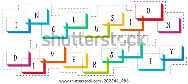 Inclusion Diversity Infographic Vector Set Blocks Stock Vector (Royalty ...