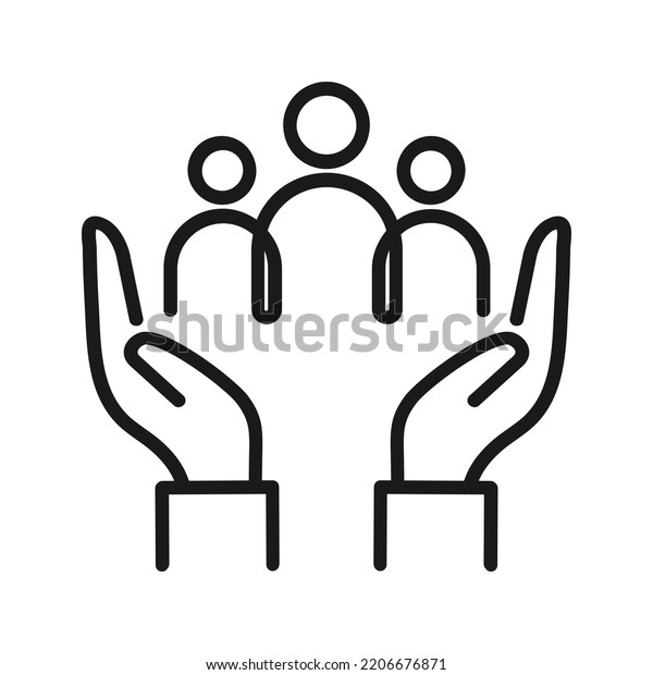 Inclusion Social Equity Icon Help Support Stock Vector (Royalty Free ...