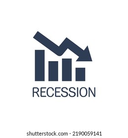 Income Decline Chart Recession Vector Linear Stock Vector (Royalty Free ...