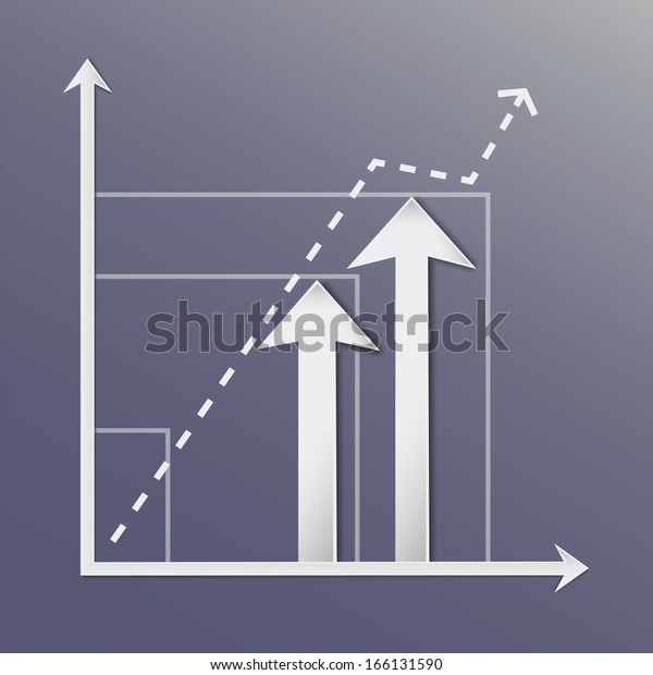 Income Growth Chart Arrows Stock Vector (Royalty Free) 166131590 ...