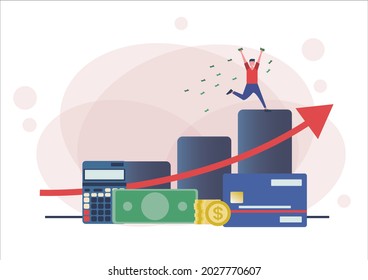Income Growth Concept Vector Illustration Stock Vector (Royalty Free ...