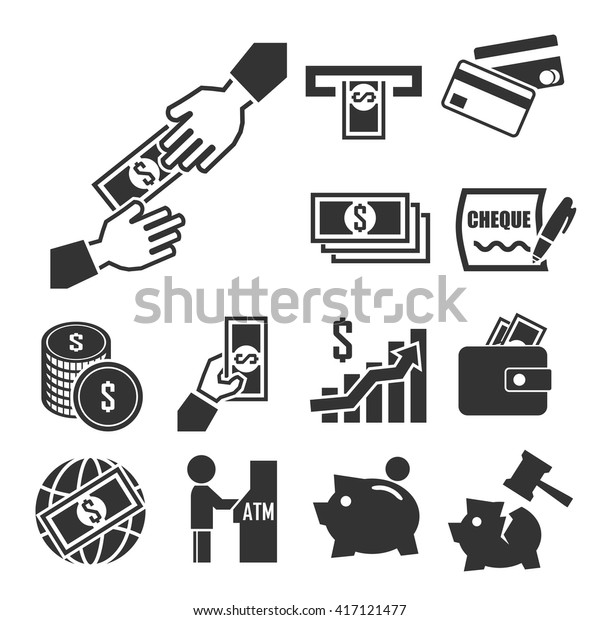 Income Icon Set Stock Vector (Royalty Free) 417121477