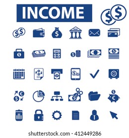 Income Icons Stock Vector (Royalty Free) 412449286 | Shutterstock