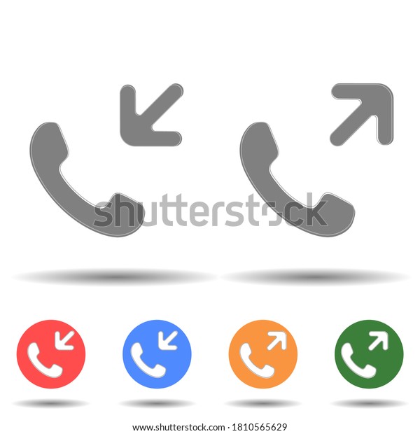 Income Outcome Call Icon Vector Logo Stock Vector (Royalty Free ...