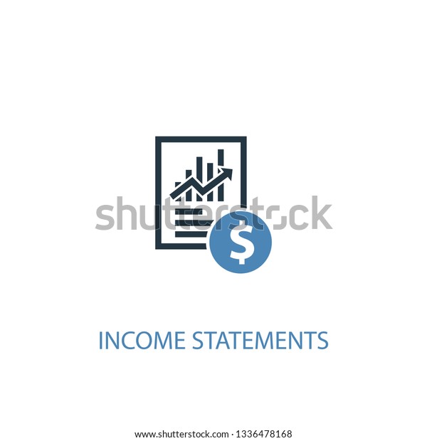 Income Statements Concept 2 Colored Icon Stock Vector (Royalty Free ...