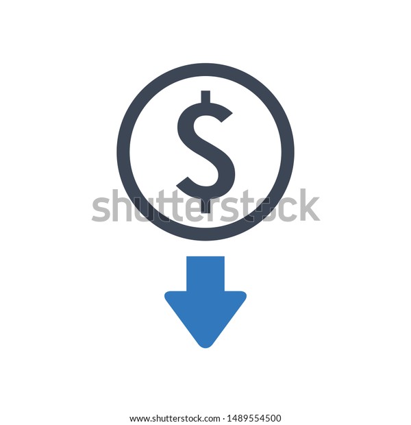 Income Vector Graphics Icon Blue Gray Stock Vector (Royalty Free ...