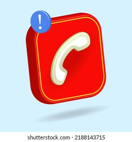 Incoming Call Icon Exclamation Mark Vector Stock Vector (Royalty Free ...