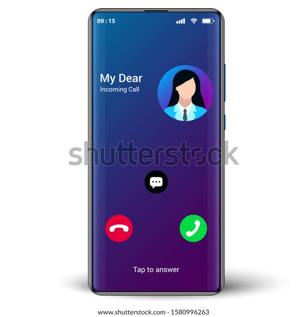 Incoming Call Screen Display Smartphone How Stock Vector (Royalty Free ...
