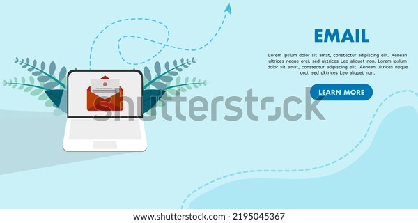 Incoming Email Concept Receive Emails Send Stock Vector (Royalty Free ...
