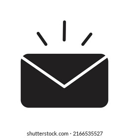 Incoming Mail Icon Illustration Message Notification Stock Vector ...