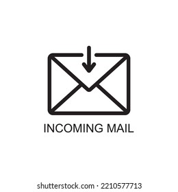 Incoming Mail Icon Message Icon Stock Vector (Royalty Free) 2210577713 ...