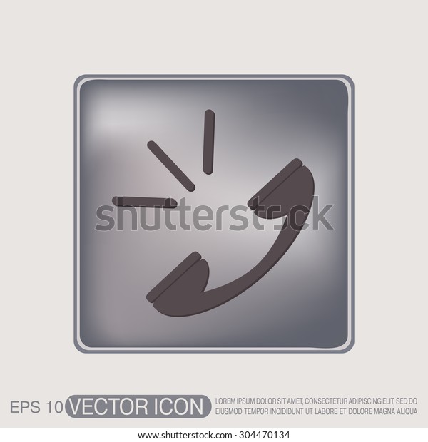 Incoming Outgoing Call Symbol Incoming Call Stock Vector (Royalty Free ...