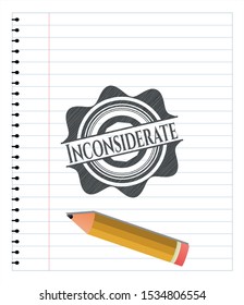 Inconsiderate Pencil Draw Vector Illustration Detailed Stock Vector ...