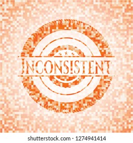 Inconsistent Abstract Orange Mosaic Emblem Background Stock Vector ...