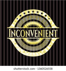 Inconvenient Golden Emblem Stock Vector (Royalty Free) 1360526558 ...