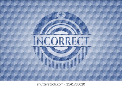 Incorrect Blue Hexagon Badge Stock Vector (Royalty Free) 1141785020 ...