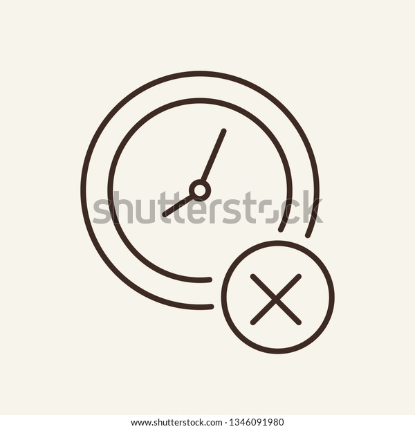 Incorrect Time Line Icon Round Wall Stock Vector (Royalty Free ...