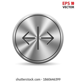 Increase Arrow Sign Icon 3d Button Stock Vector (Royalty Free ...