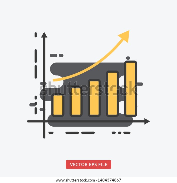 Increase Bar Chart Modern Business Vector Stock Vector (Royalty Free ...