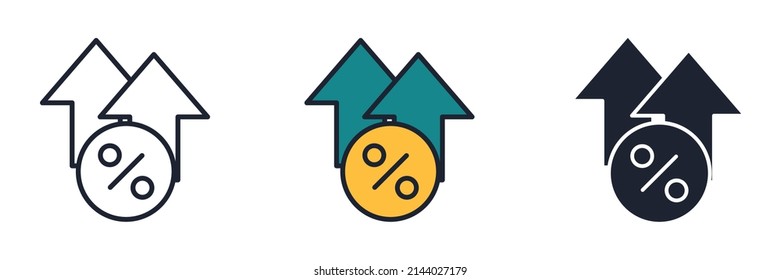 Increase Icon Symbol Template Graphic Web Stock Vector (Royalty Free ...