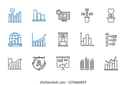 Data Growth Conceptual Line Icons Fully Stock Vector (Royalty Free ...