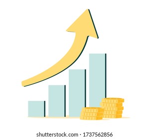 Increase Money Growth Illustration Progress Marketing Stock Vector ...