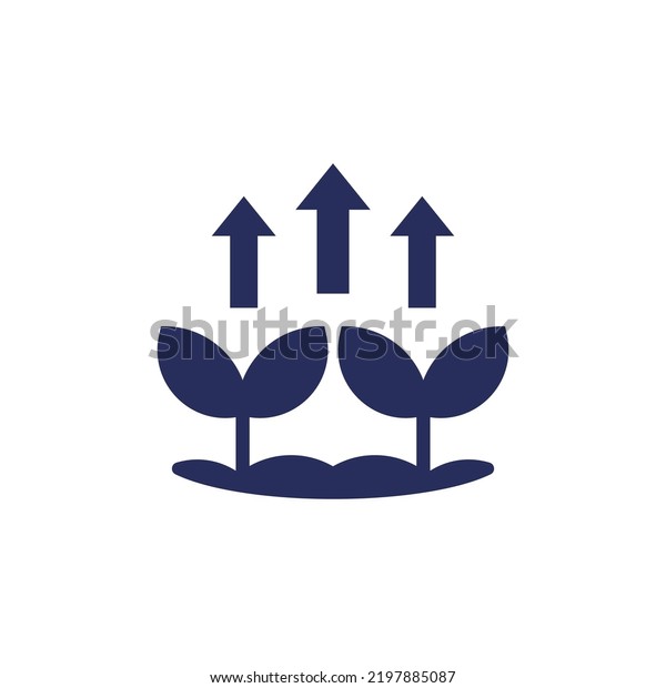 Increase Plant Growth Icon Vector Stock Vector (Royalty Free ...