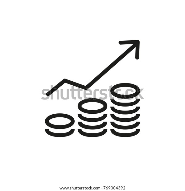 Increasing Revenue Icon Stock Vector Royalty Free 769004392