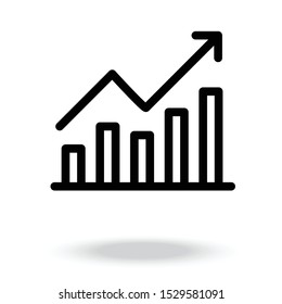 Increasing Revenue Icon Vectorincrease Benefit Icon Stock Vector ...