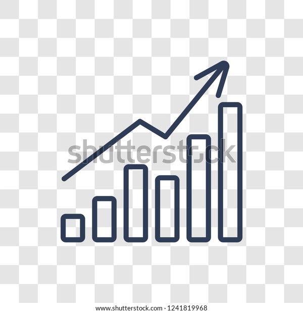 Increasing Stocks Icon Trendy Linear Increasing Stock Vector (Royalty ...