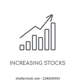Increasing Stocks Linear Icon Modern Outline Stock Vector (Royalty Free ...