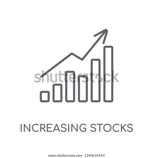 Increasing Stocks Linear Icon Modern Outline Stock Vector (Royalty Free ...