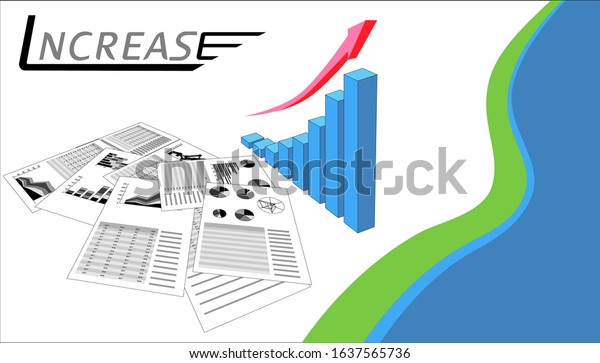 Increasing Trend Illustration Vector Diagram Paper Stock Vector ...