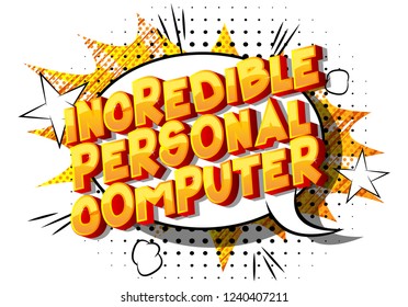Incredible Personal Computer Vector Illustrated Comic Stock Vector ...