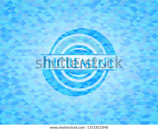 Increment Realistic Sky Blue Mosaic Emblem Stock Vector (Royalty Free ...