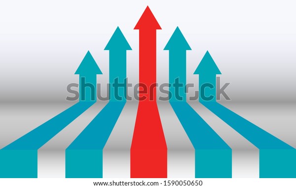Incremental Arrow Growth Graph Financial Business: vector de stock ...