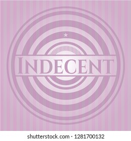 Indecent Badge Pink Background Stock Vector (Royalty Free) 1281700132 ...