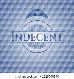 Indecent Blue Badge Geometric Pattern Background Stock Vector (Royalty ...