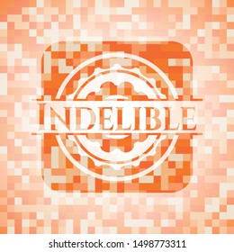 Indelible Orange Mosaic Emblem Vector Illustration Stock Vector ...
