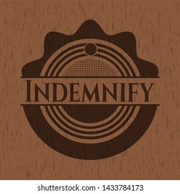 Indemnify Badge Wood Background Stock Vector (Royalty Free) 1433784173 ...