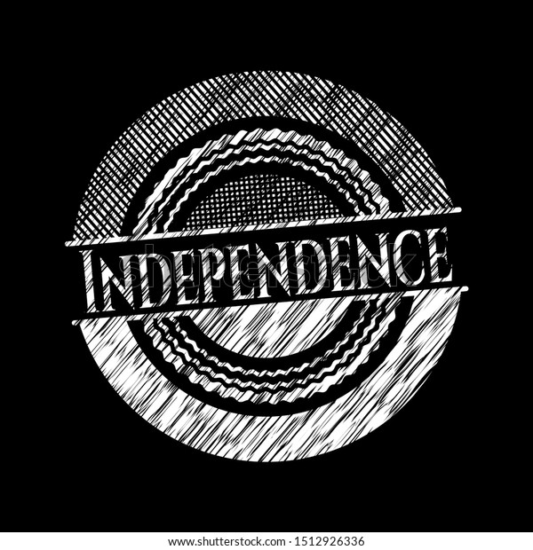 Independence Chalkboard Texture Vector Illustration Detailed Stock ...