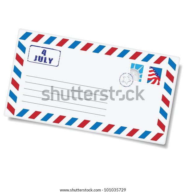 Independence Day 4 July Congratulation Letter Stock Vector (Royalty ...